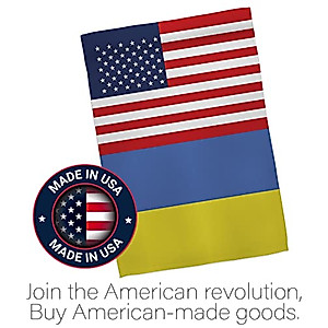 Ukrainian Flag Ukraine US Friendship Garden Ucrania Home Decor Indoor Tapestry World Country - Outdoor Decorations House Banner Wall Hanging Small Yard Stand With Ukrainian Gifts Made In USA