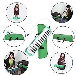 Melodica 32 Key Pianica Portable with Carrying Bag Short and Long Mouthpieces for Beginners Kids Gift