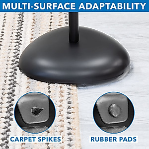 Mount-It! Universal Speaker Stands, Adjustable Height 30 to 40.8 Inches, Surround Sound Speaker Stands for Satellite and Bookshelf Speakers, Heavy-Duty Construction, Supports 10 lbs Each (1 Pair)