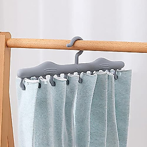 Multifunctional Hangers Creative Nonslip Hangers Saving Space Household Wardrobe Storage Hangers Baskets for Linen Closet (Grey, One Size)