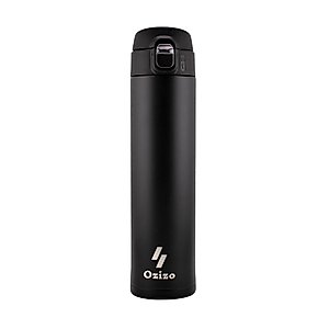 Insulated Water Bottle, Stainless Steel Water Bottle, Double Wall Vacuum Insulated Bottle, Ozizo 18 oz One Touch Drink Cup, Hot Cold