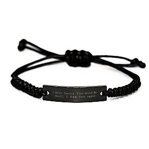 Generic I Will Carry You with Me Until I See You Again,Memorial Bracelet,Loss of Loved One, Loss of Friend,Loss of Mom Dad Brother Sister Child