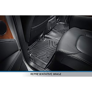 MAXLINER Floor Mats 3 Rows and Cargo Liner Behind 3rd Row Set Black Compatible with 2016-2021 Dodge Durango with 2nd Row Bucket Seats