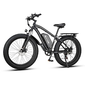 JOYWAY Electric Bike for Adults, 1500W Peak Power Electric Mountain Bike 4" Fat Tire 32MPH 48V 20.8Ah Removable Battery Ebike 26"x4.0" Fat Tire ebikes for Adults, Electric Fat Tire Bike (48V 18.2AH)