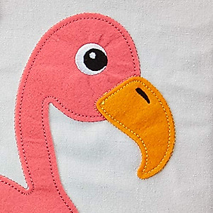 E-Living Store Collapsible Storage Bin Cube for Bedroom, Nursery, Playroom and More 13x13x13" - Flamingo