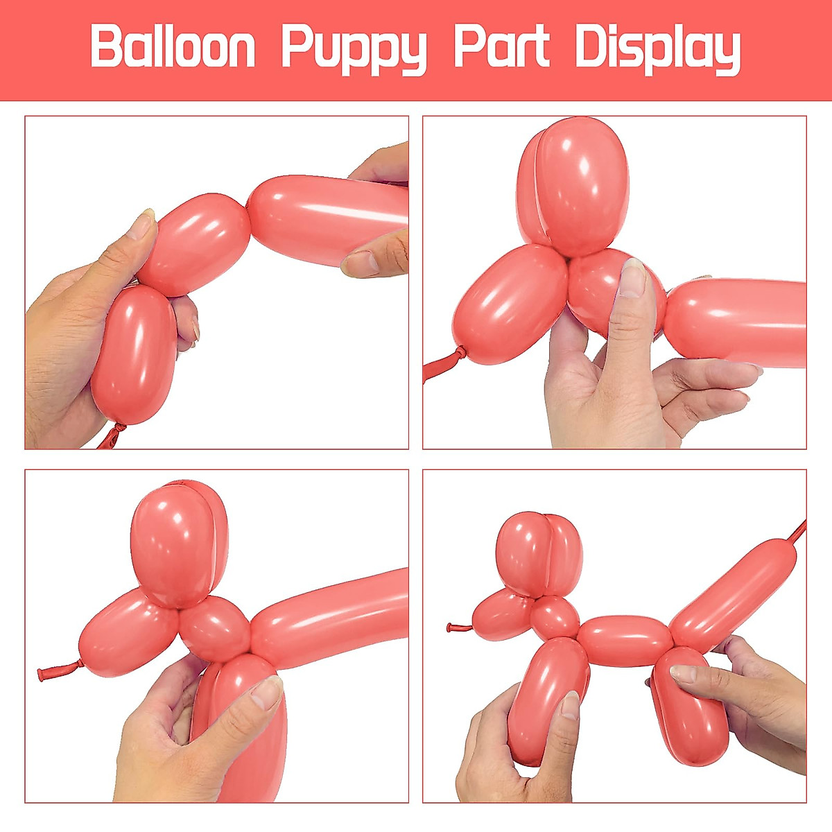 100Pcs Peach Colour 260 Balloons, Thickening Latex Peach Colour 260q Balloons for Animal Model, Long Twisting Balloons for Halloween Xmas Presents, Animal Shape Weddings, Birthdays Clowns.