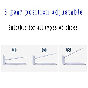 LKH White Shoe Organizer, Shoe Racks for Closets, Shoe Slots Space Saver, Shoe Stackers, Shoe Slots Space Saver - 12 Pack (Color : White)