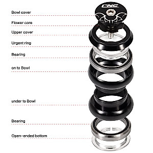 CNC Bike Headset，34mm 1-1/8" Bicycle Headset for Mountain Bike/MTB Road Bike.