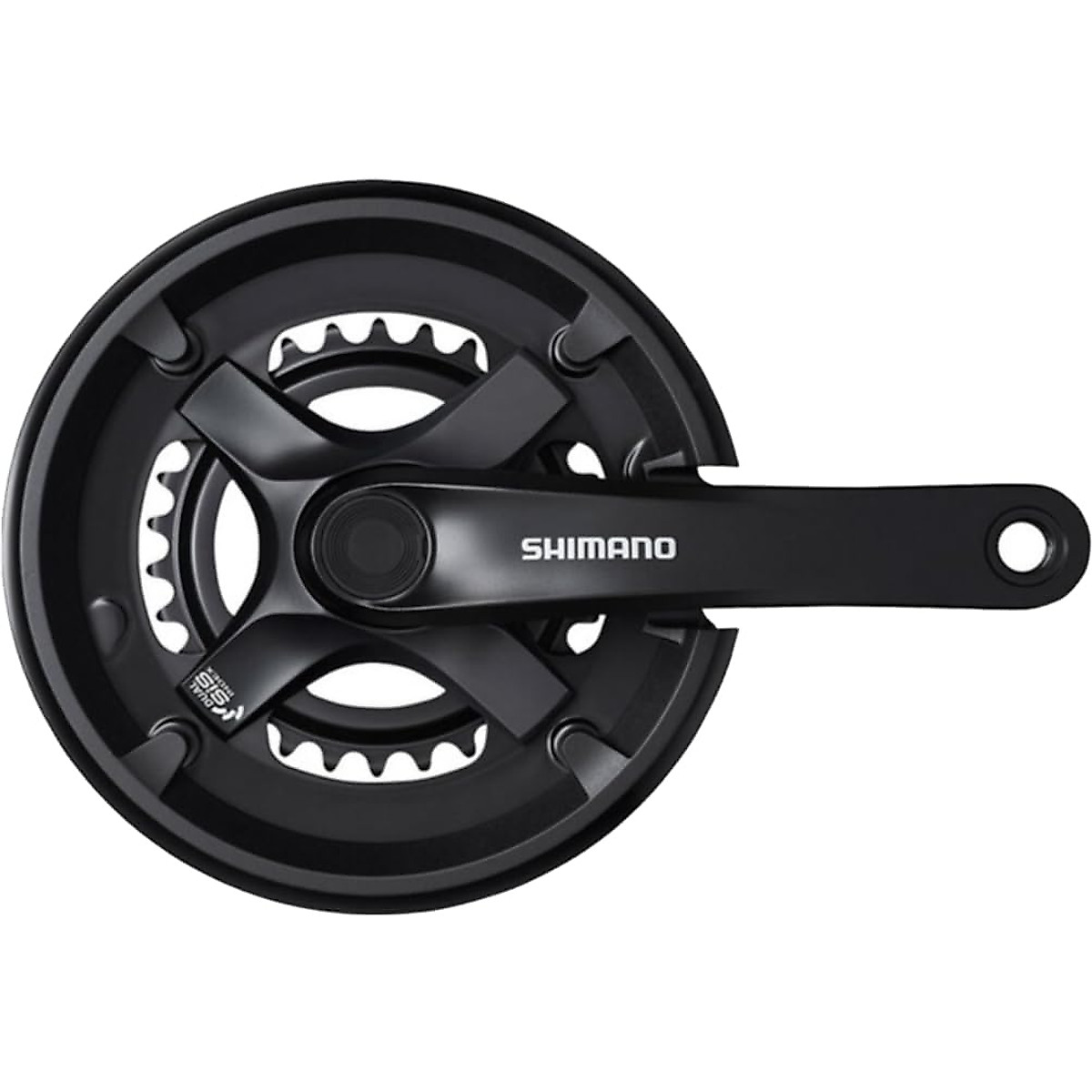 Shimano FC-TY-501-2 Crankset - 170mm, 7/8-Speed, 46-30t, Riveted, Square Taper JIS Spindle Interface, Black