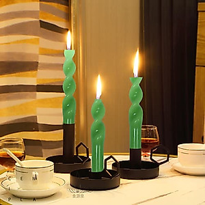 Spiral Taper Candle Dinner Candle Set 10 Inches Twisted Candlesticks 2 Color Handmade Dripless Candles Sticks for Wedding Celebration Anniversary Christmas Church
