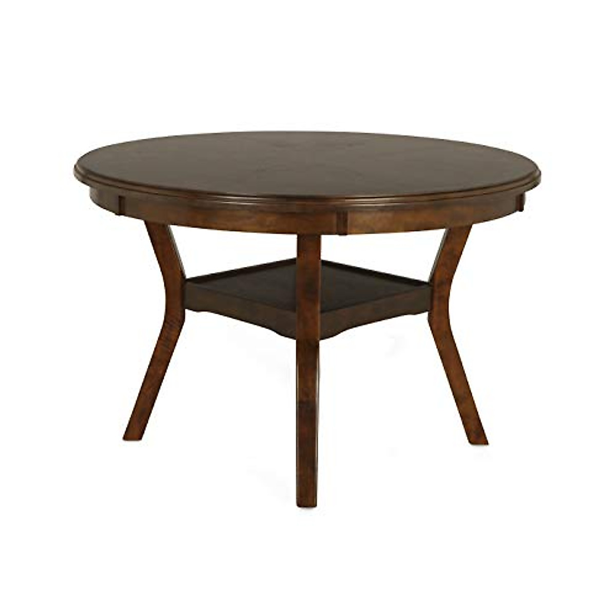 New Classic Furniture Gia 5-Piece Round Dining Set with 1 Dining Table and 4 Chairs, 47-Inch, Brown