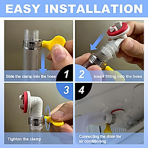 FullMayPro 3 Feet Air Conditioner Drain Hose, 3/5 '' Portable AC Drain Hose Connector,2.0MM Thick,Not Easily Deformed,Replacement for Universal Mini-Split AC Unit & Window Air Conditioning Unit