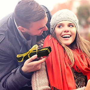 24 Pcs Gift Box Set, Cardboard Jewelry Necklace Gift Boxes Cotton Filled Cardboard Paper Jewelry Box Gift Cases Bulk for Wedding, Engagement, Anniversaries, Christmas, 8.2 x 1.57 x 1.18Inches (Black)