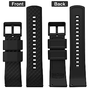 Ritche 22mm Silicone Watch Band Compatible with Samsung Galaxy Watch 3 (45mm) Samsung Gear S3 Classic Watch Quick Release Rubber Watch Bands for Men Women, Valentine's day gifts for him or her