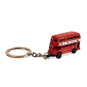 BOHS London Souvenir Gift - British Cultural Icons Landmark Die-cast Keychain Keyring - Small Metal Miniature Model (5 pcs)