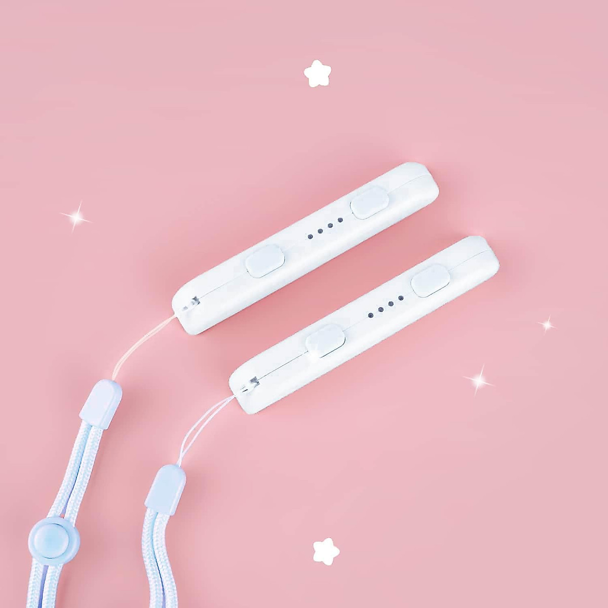 BelugaDesign Pastel Joy-Con Straps Pair | Switch Controller Wrist Accessory Compatible with Nintendo Switch Standard OLED Joycons (White)