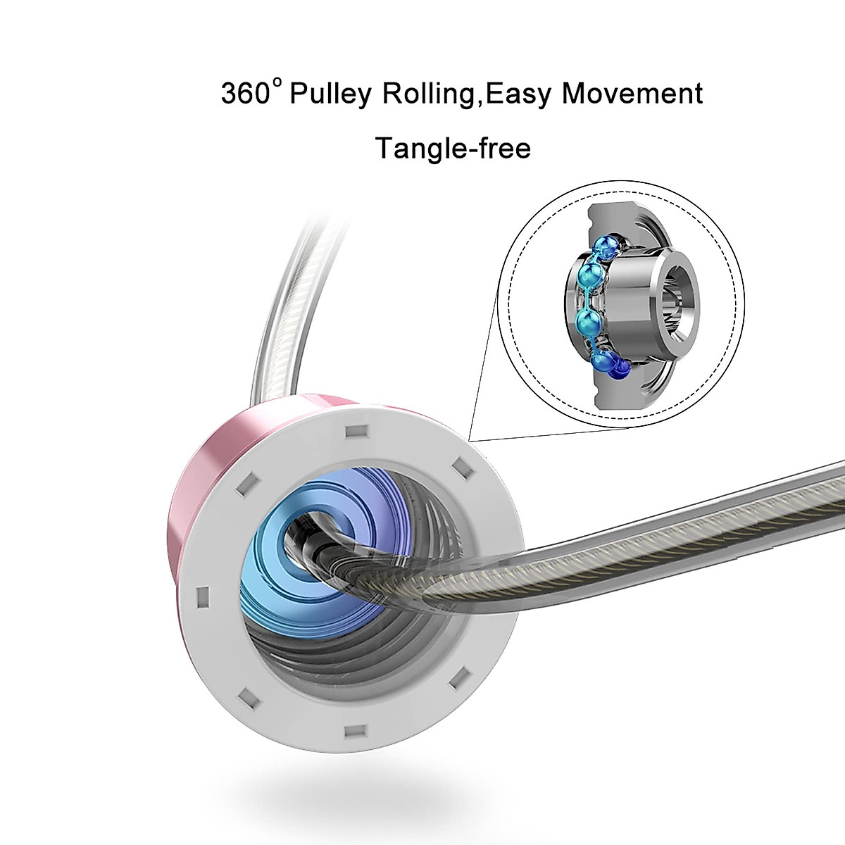 Gaoykai weighted jump rope for handle,Tangle-Free PU Wire rope with bearing comfortable foam handle,skipping rope for workout and fitness training for men women and kids