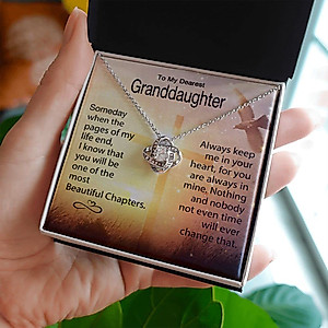 Granddaughter Necklace, Granddaughter Gifts From Grandma Grandpa, Granddaughter Necklace From Grandpa Grandparents, Granddaughter Gifts On Birthday, Christmas, Anniversary with Gift Box & Message Card