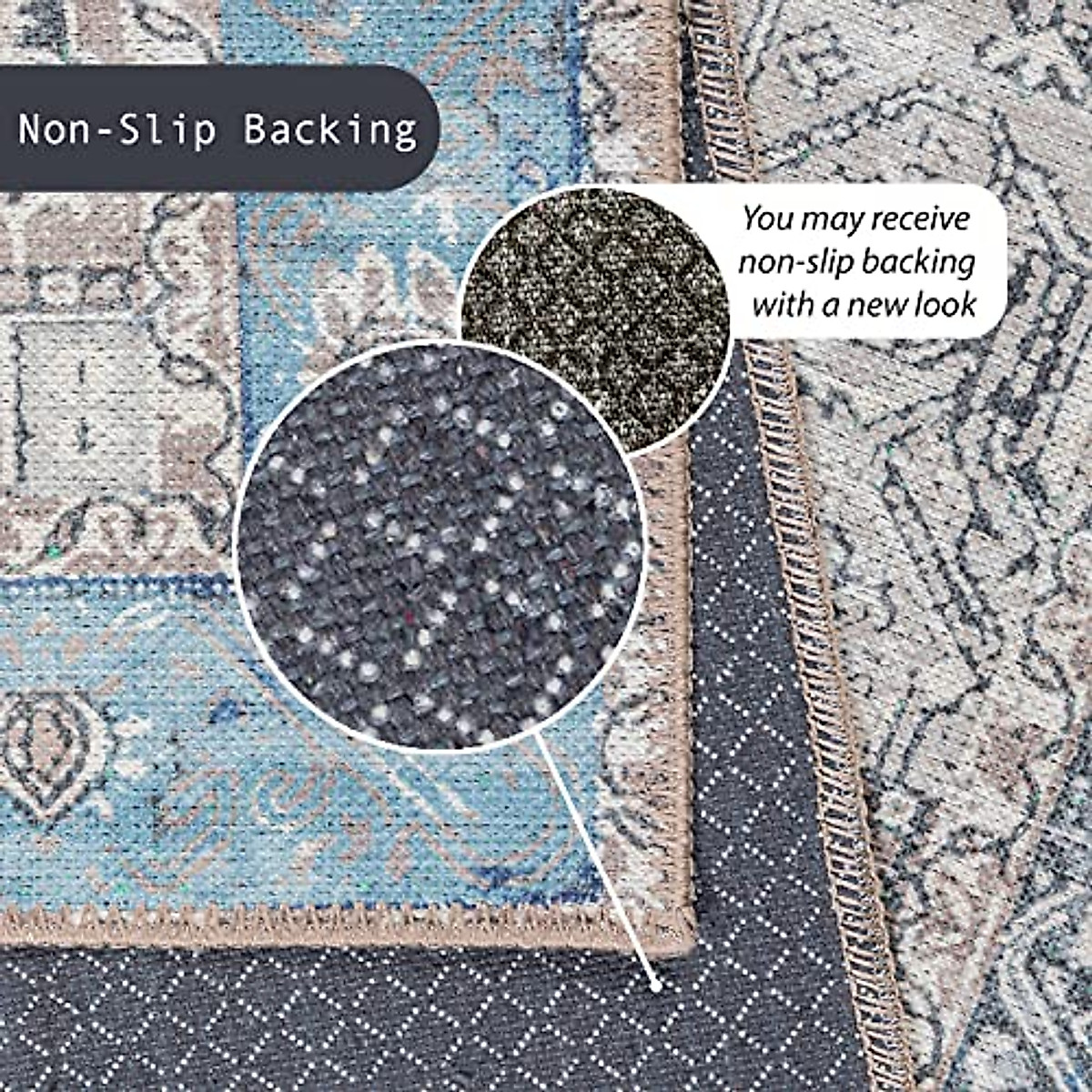 Bellini Rugs Machine Washable Rug with Non Slip Backing, Living Room Rug, Kitchen Area Rug, Pet Friendly Area Rugs, Throw Rugs for Entryway, Home Floor Decor, 3' x 5'