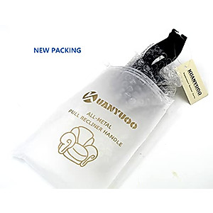 KUANYUOO Sturdy Universal All-Metal Sofa Chair Recliner Release Pull Handle Replacement Parts with Retaining Hook, Fits Ashley, Lazy Boy and Most Manufacturer Brand, Handle Size 3" x 3.5"