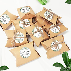 80 Greenery Frames Thank You Stickers, Watercolor Green Leaves Stickers, Perfect for Wedding, Bridal Shower, Baby Shower, Birthday Party Favors(2 Inch)