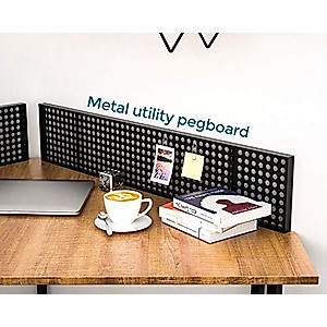 SAYGOER Computer Desk Industrial Corner Table for Small Spaces Home Office Workstation Study Writing Desk, Walnut Oak