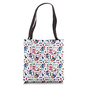 Disney Stitch and Angel Vacay Mode Print Tote Bag