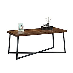 Sauder Canton Lane Coffee Table, L: 43.31" x W: 19.69" x H: 18.31", Grand Walnut Finish
