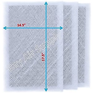 RAYAIR SUPPLY 16x20 SolaceAir Air Cleaner Replacement Filter Pads 16x20 Refills (3 Pack) White