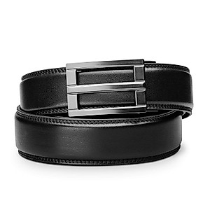 KORE Men’s Full-Grain Leather Track Belt | “Excel” Alloy Buckle