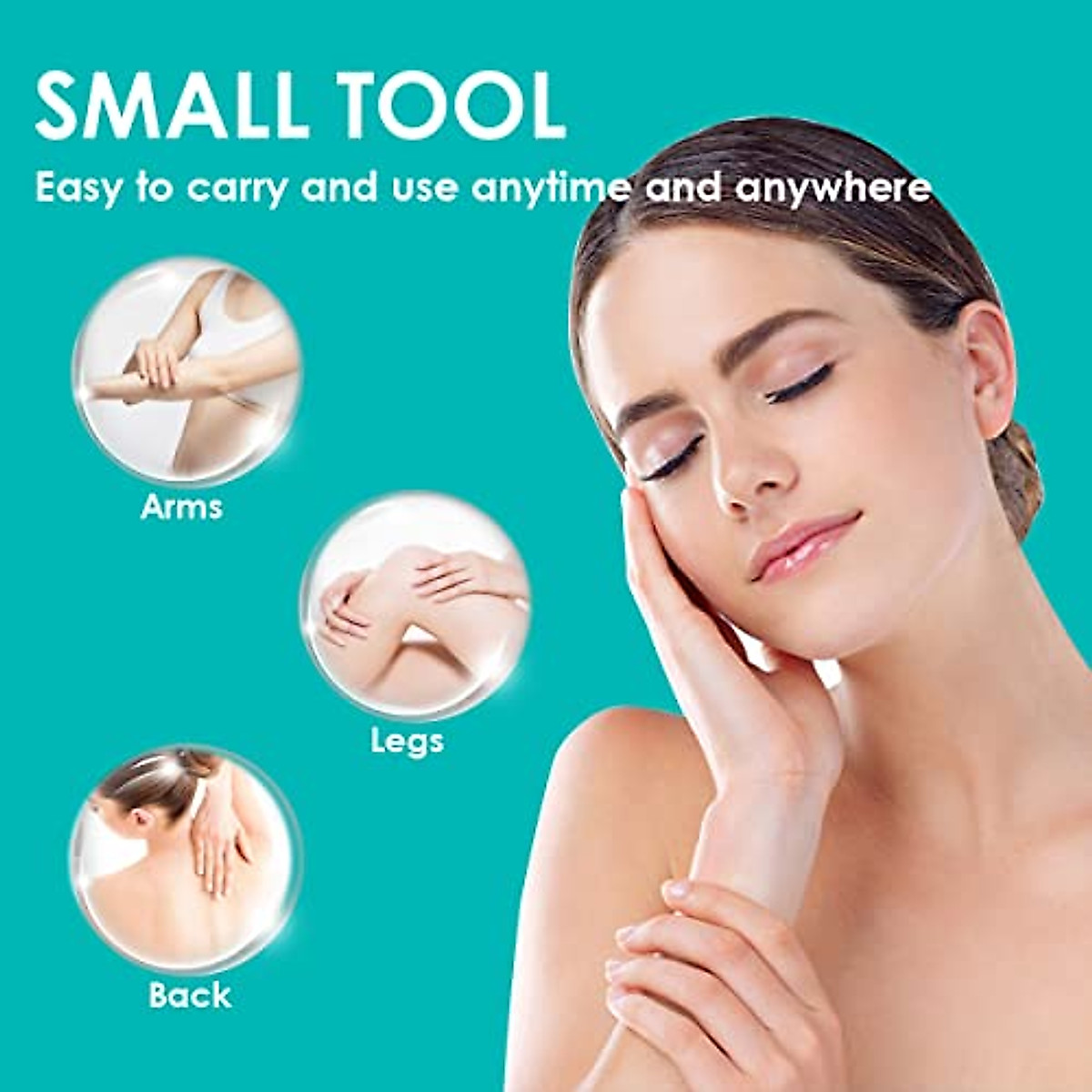 SKSOYT Upgraded Nano Crystal Hair Eraser for Women and Men Magic Crystal Hair Remover with Gentle Skin Exfoliation Easy to Use Works for Arms, Back & Legs Perfect Gift(Rose Red)