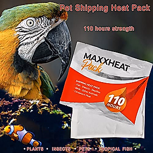 MaxxHeat 110 Hour Shipping Heat Pack - 1, 10, 60 Count Packs Available| Extended Heat for Marine Animals, Insects, Coral, Fish, Invertebrates, Flowers, and Plants | Tropical Fish