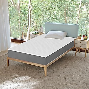 Greaton, 7-Inch Medium Firm High Density Foam Mattress, Comfortable Mattress for Cooler Sleep, Zippered and Washable Cover, 75" x 30", White