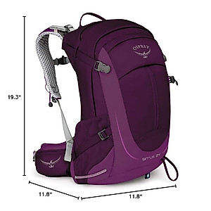 Osprey Sirrus 24 Women's Hiking Backpack Ruska Purple, One Size
