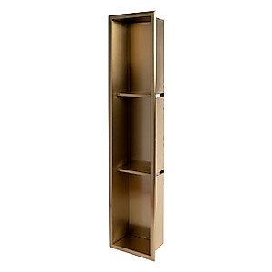 ALFI brand ABNP0836-BG Shower Niche, Brushed Gold 36 x 8 x 4
