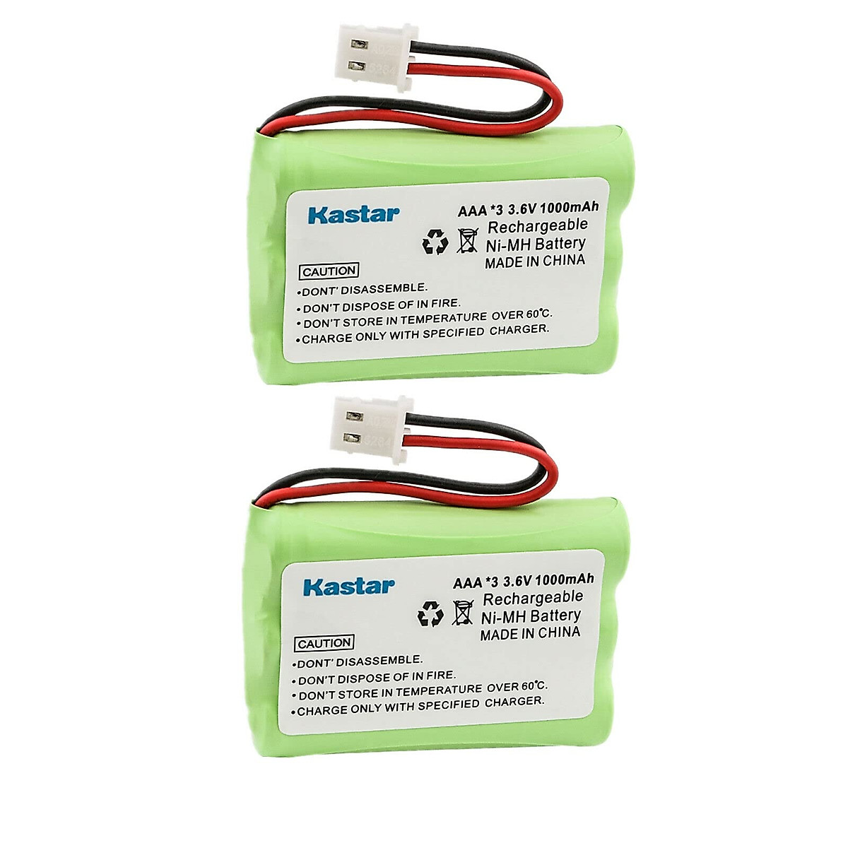Kastar 2-Pack Battery Replacement for Motorola Baby Monitor HRMR03 GB380863 MBP33XL MBP33XL-2 MBP33XL-3 MBP33XL-4 MBP33XLPU(Only Fit MBP33S/MBP33SPU MBP36/MBP36PU MBP36S/MBP36SPU Newer 800mAh Version)