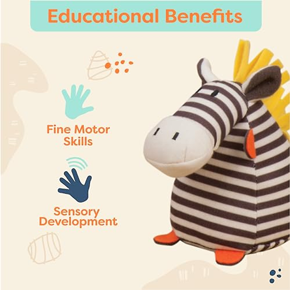 B. toys- B. baby – Baby Play Set – Sensory Baby Toys – Building Blocks, Balls- Teethers, Plush Zebra – Toys For Infants, Babies – Wee B. Ready