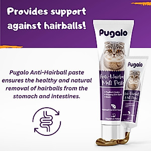 Pugalo Cat Hairball Remedy, Cat Hairball Malt Paste 100ml, Hairball Gel for Cats 3.5oz