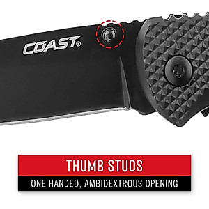 COAST® LX315 LINER LOCK™ Folding Knife 3.0-Inch Blade , Black