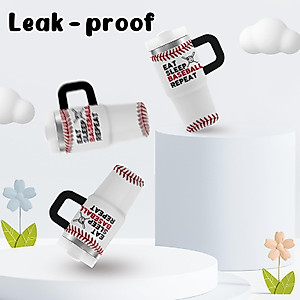 Baseball Gifts for Boys 8-12, Baseball Tumbler with Handle and Straw for Kids 14 Oz, Insulated Stainless Steel Baseballs Stuff Accessories for 6-8 12-14 Boys Girls Player Lovers