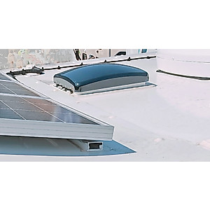 RVLOVENT 12V RV Roof Fan Vent 14'' 3 Speed Reversible Manual Lift Trailer Camper Van Lid (Smoke)…