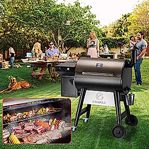 Z GRILLS 7002F/7002C 2021 Upgraded Wood Pellet Grill Smoker Portable for Outdoor BBQ, 8 in 1 BBQ Grill and Smoker with Digital Temperature Control, Hopper Clean-Out, 697 sq. in (Rain Cover Included)