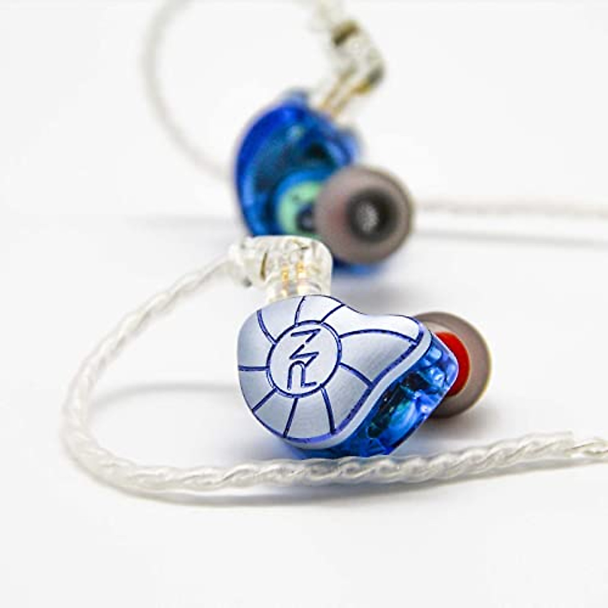 RevoNext in Ear Monitor Earbuds Wired HiFi Stereo Earbuds with Microphone Quadruple Drive Professional RH-215 in Ear Monitors for Musicians Drummers Singers Earbuds（White）