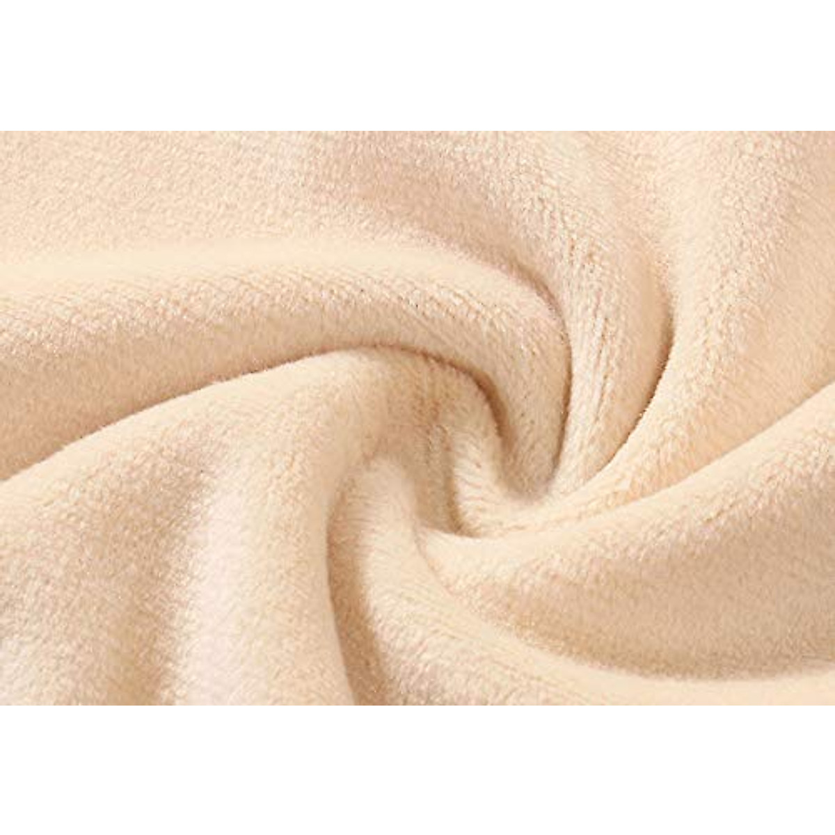 Flygo Womens Thermal Fleece Lined Cotton Underwear Lace Long Sleeve V-Neck Top (Large, 02 Nude)