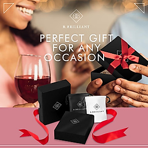 B. BRILLIANT Sterling Silver Simulated Emerald Oval-Cut Large Cross Necklace for Women