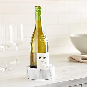 Fox Run 48758 Run White Marble Wine Stand, 5 x 5 x 2 inches