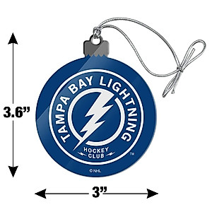 NHL Tampa Bay Lightning Logo Acrylic Christmas Tree Holiday Ornament