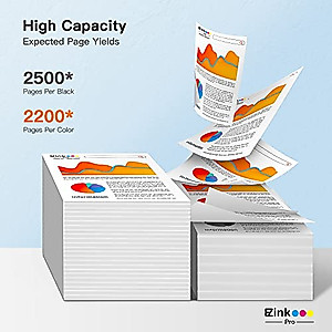 E-Z Ink Pro Compatible Toner Cartridges Replacement for Brother TN221 TN225 to Use with HL-3170CDW MFC-9130CW MFC-9330CDW HL-3180CDW HL-3140CW Printer (2 Black, 1 Cyan, 1 Magenta, 1 Yellow, 5 Pack)