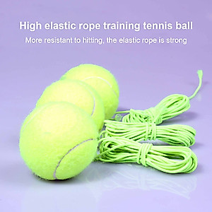 Shanrya Elastic Rope Tennis Ball, Tennis Training Ball with String Tennis Ball Training Tool Tennis Balls Bulk for Tennis Courts for Beginners Tennis Players