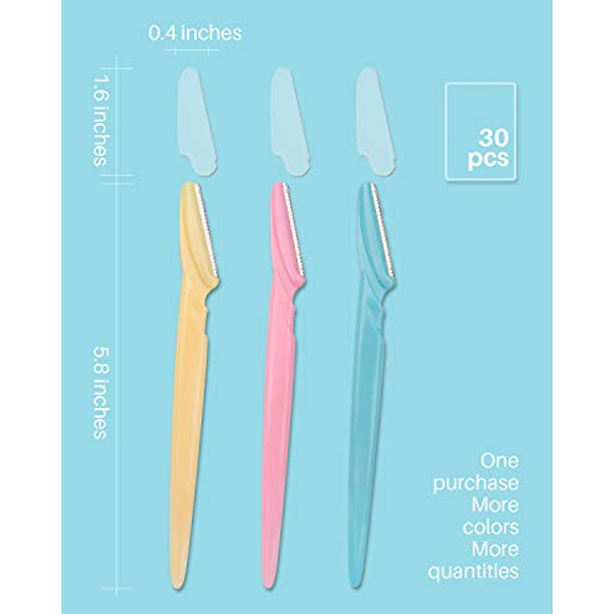 Eyebrow Razor for Women, 30 Pcs Dermaplane Razor for Women Face, Multipurpose Face Razors for Women and Men by MoHern